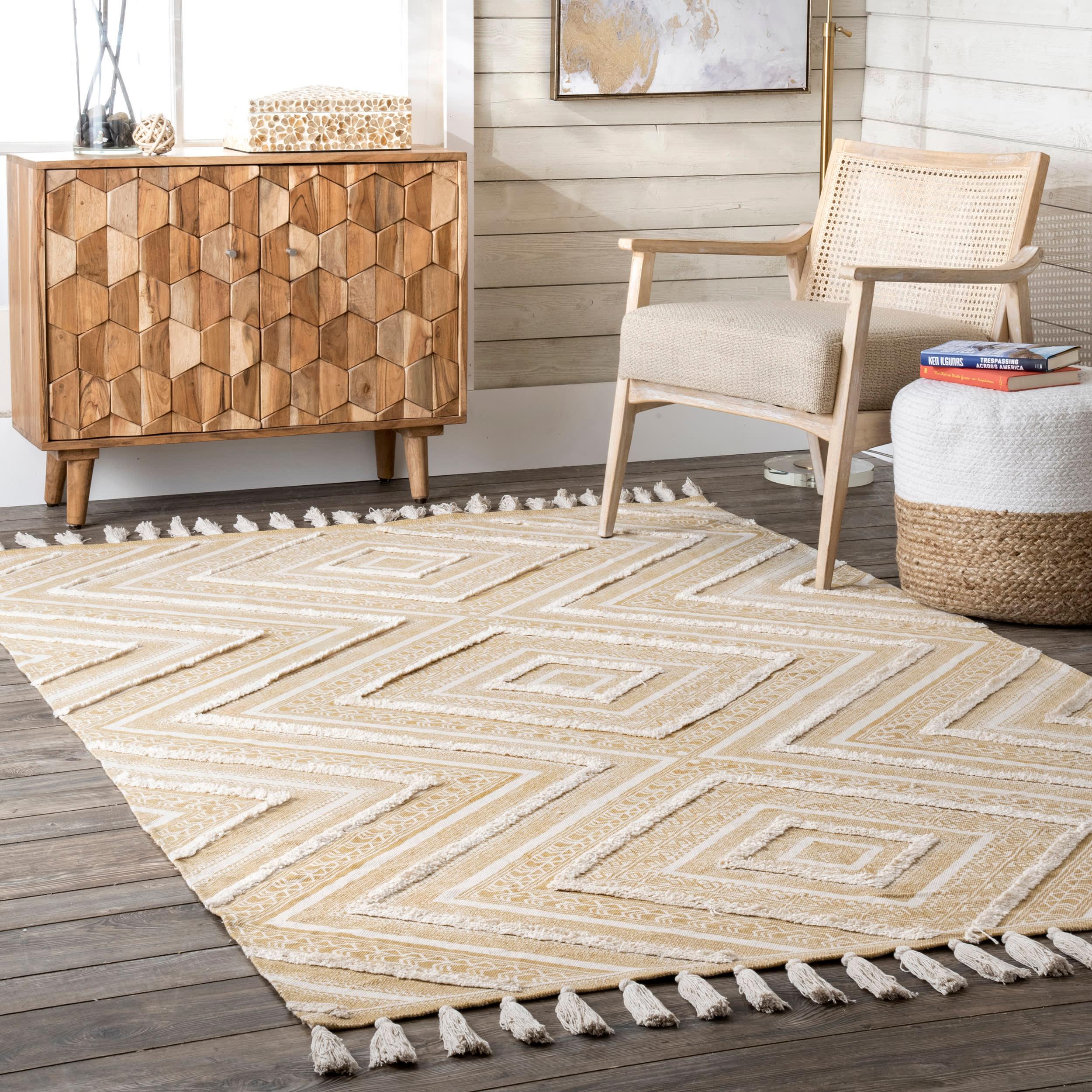 Greek Eye Trellis Rug | Beige – Rugs USA