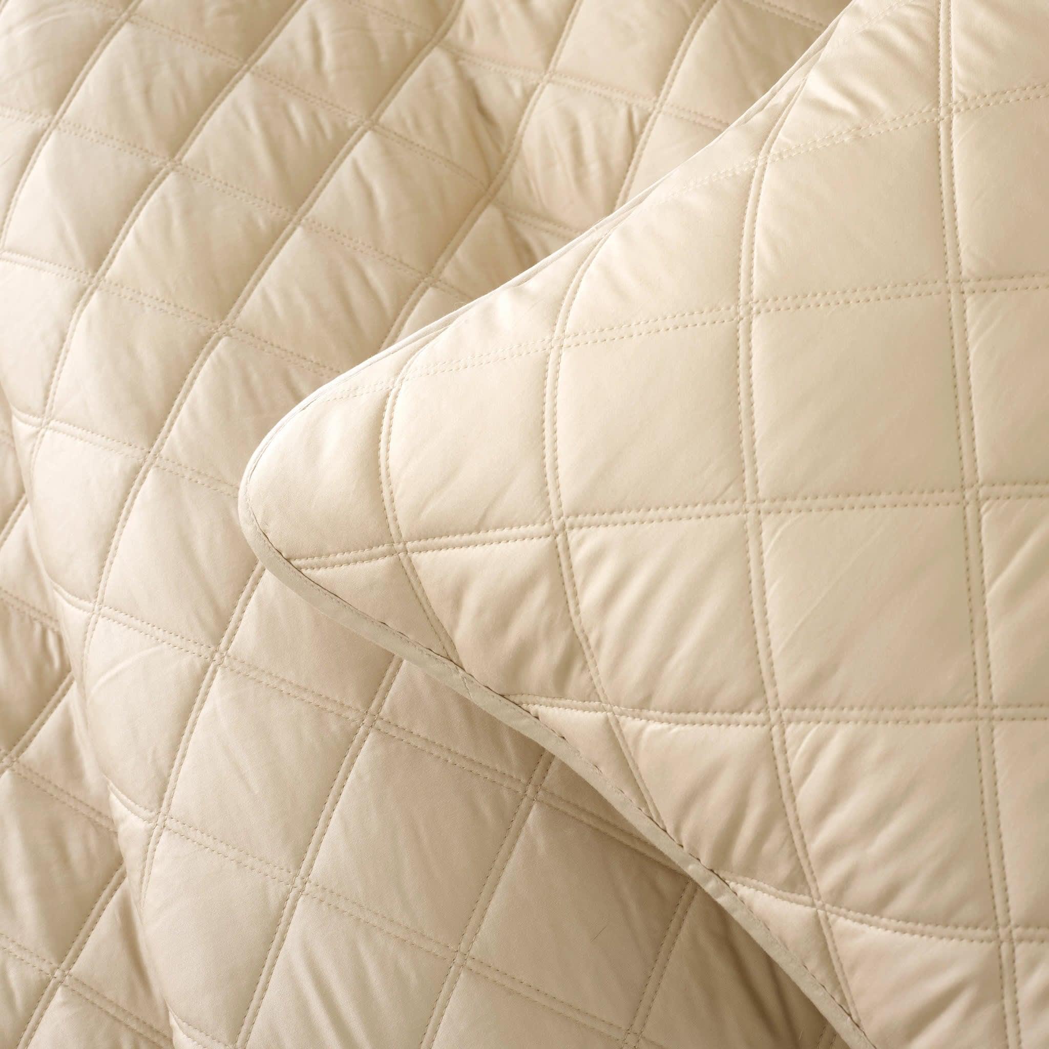 Quilted Silken Solid Sham | Sand – Rugs USA