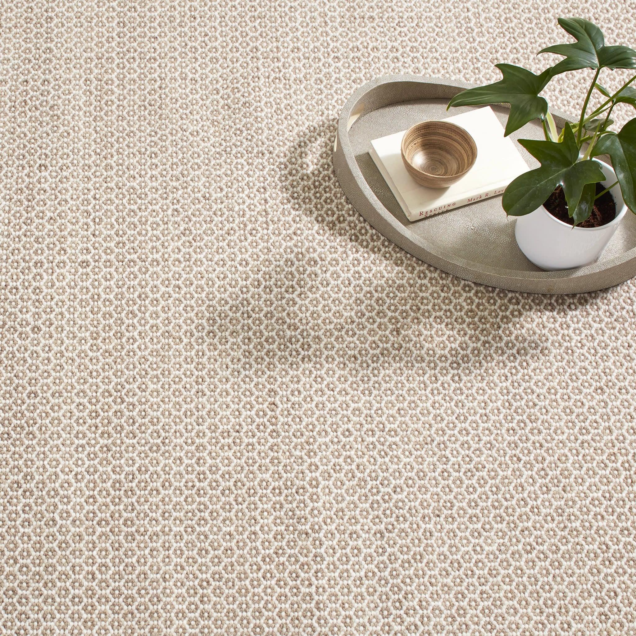 Honeycomb Handwoven Wool Custom Rug | Natural – Rugs USA