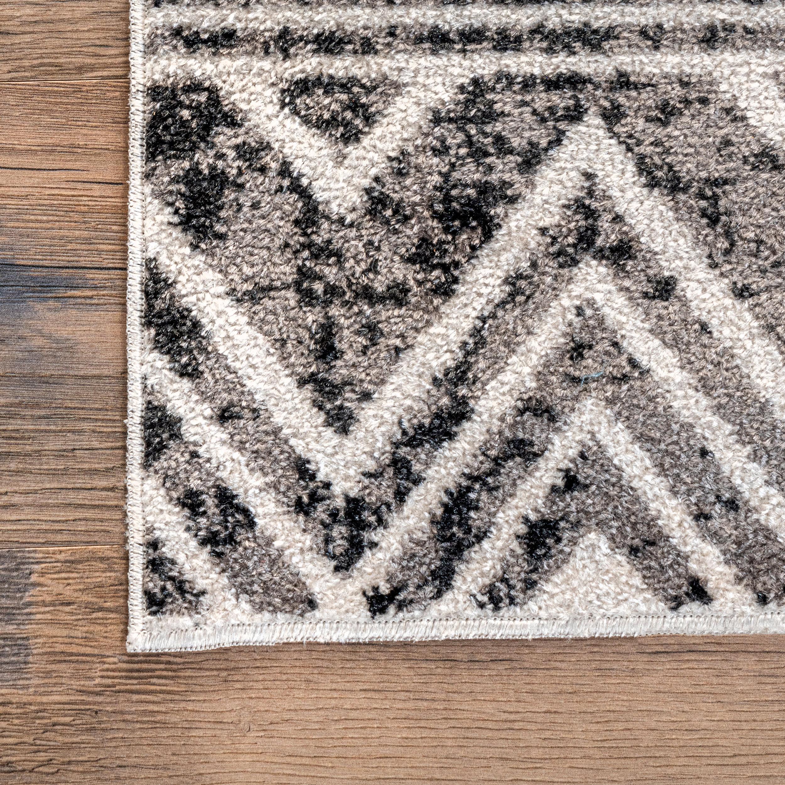 Halsey Banded Washable Rug | Grey – Rugs USA
