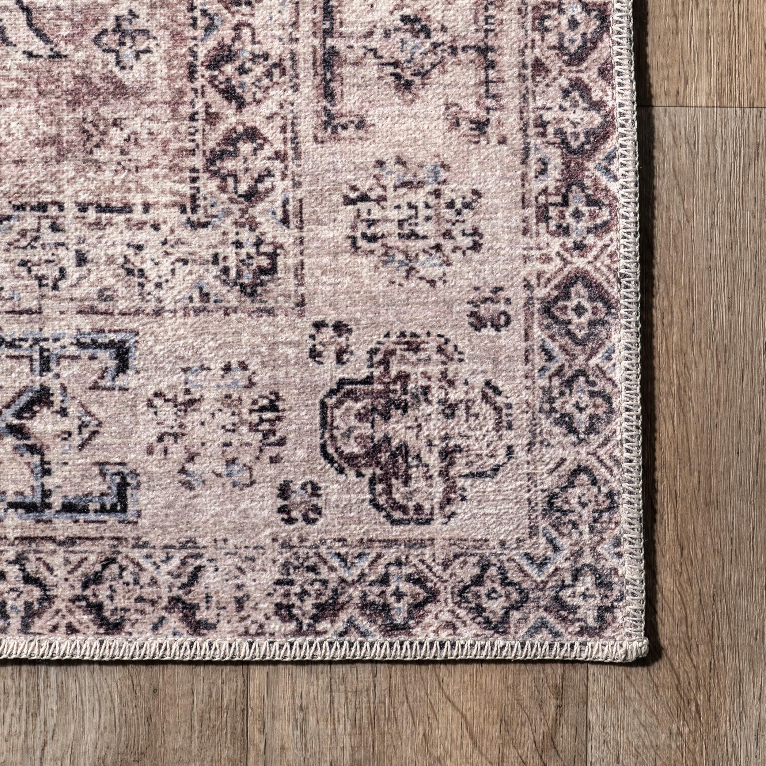 Jolie Distressed Medallion Rug | Rust – Rugs USA
