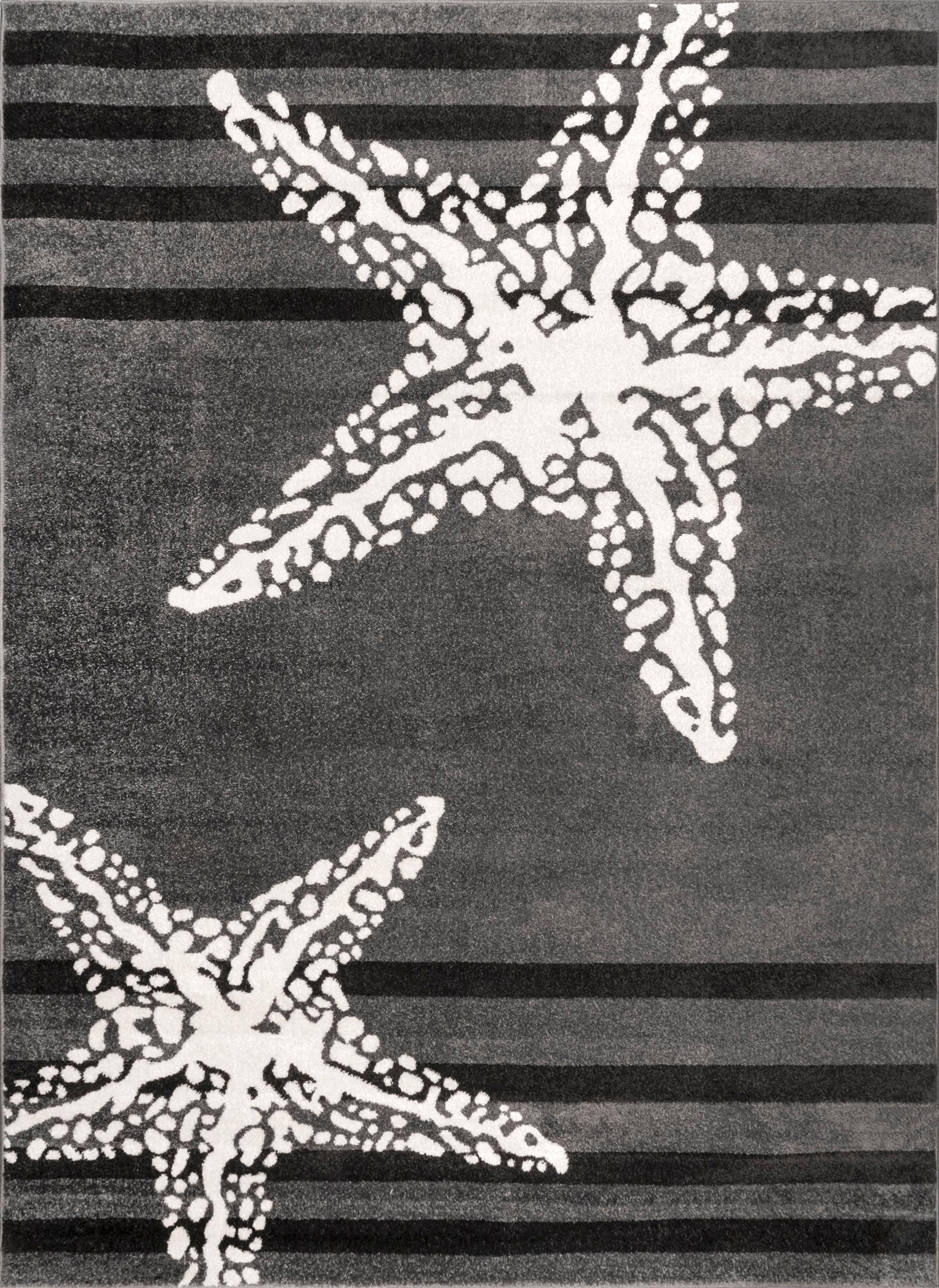 Striped Starfish Rug | Grey – Rugs USA