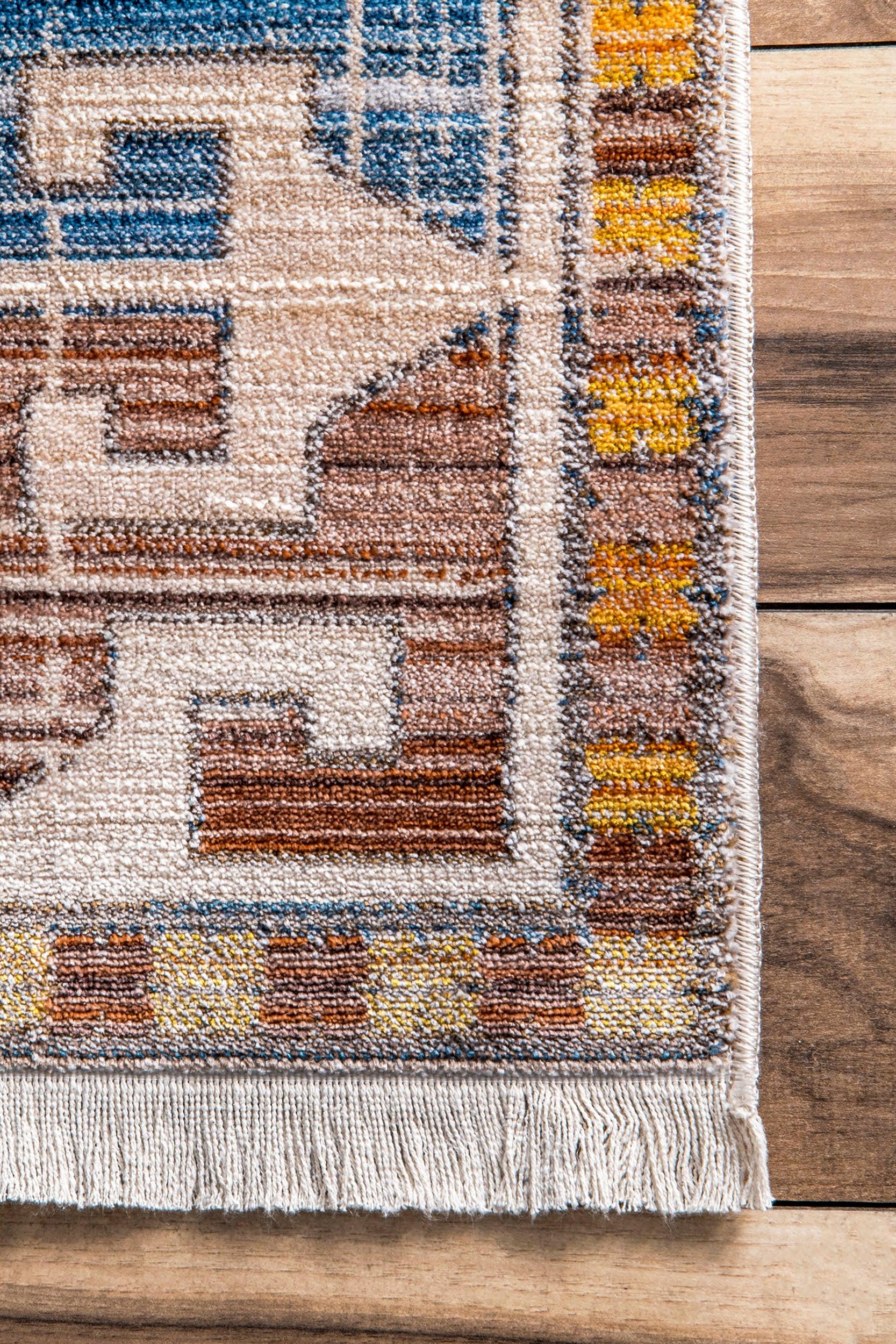 Temporal Medallion Tassel Rug | Rust – Rugs USA