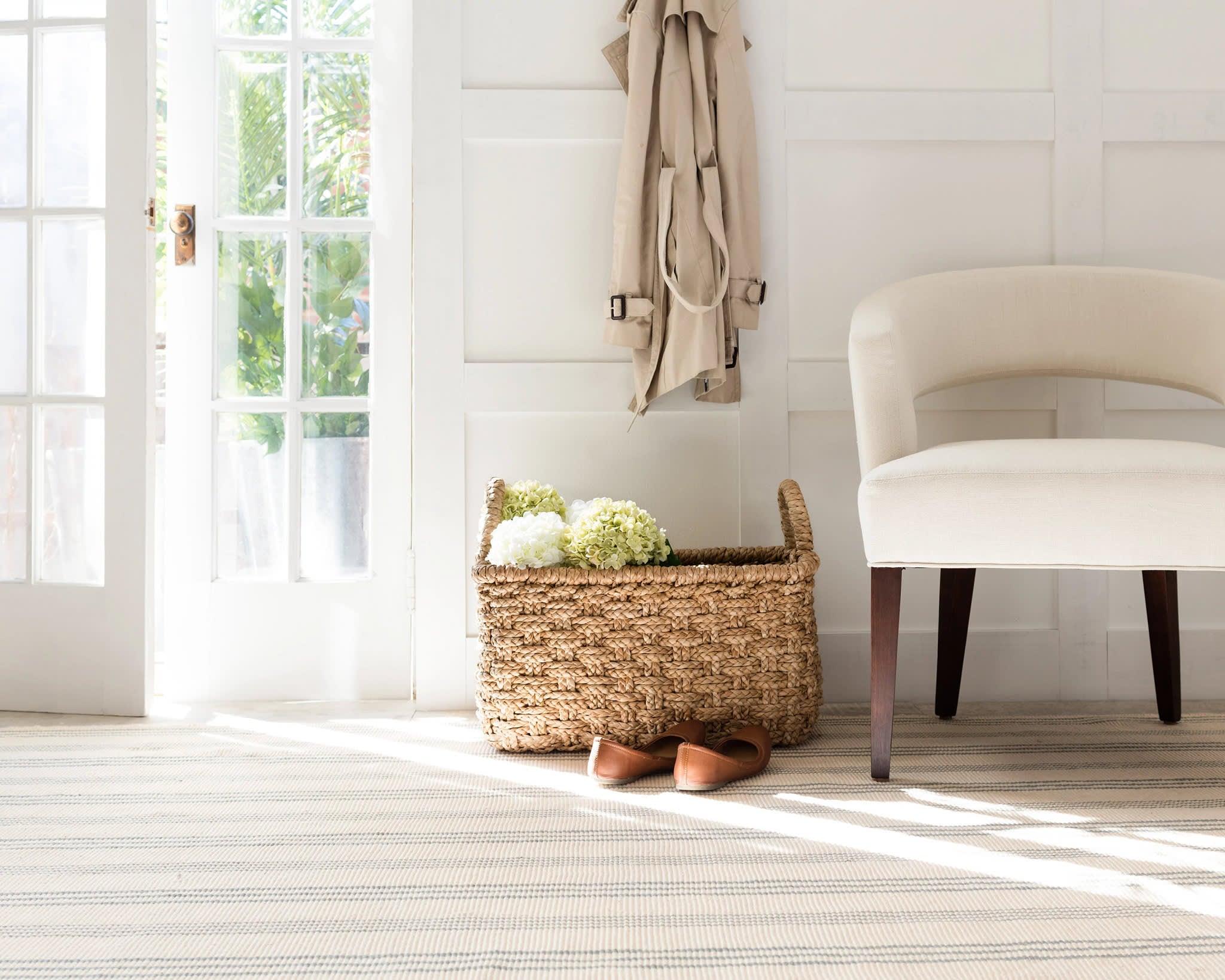 Swedish Stripe Handwoven Cotton Rug | Blue – Rugs USA