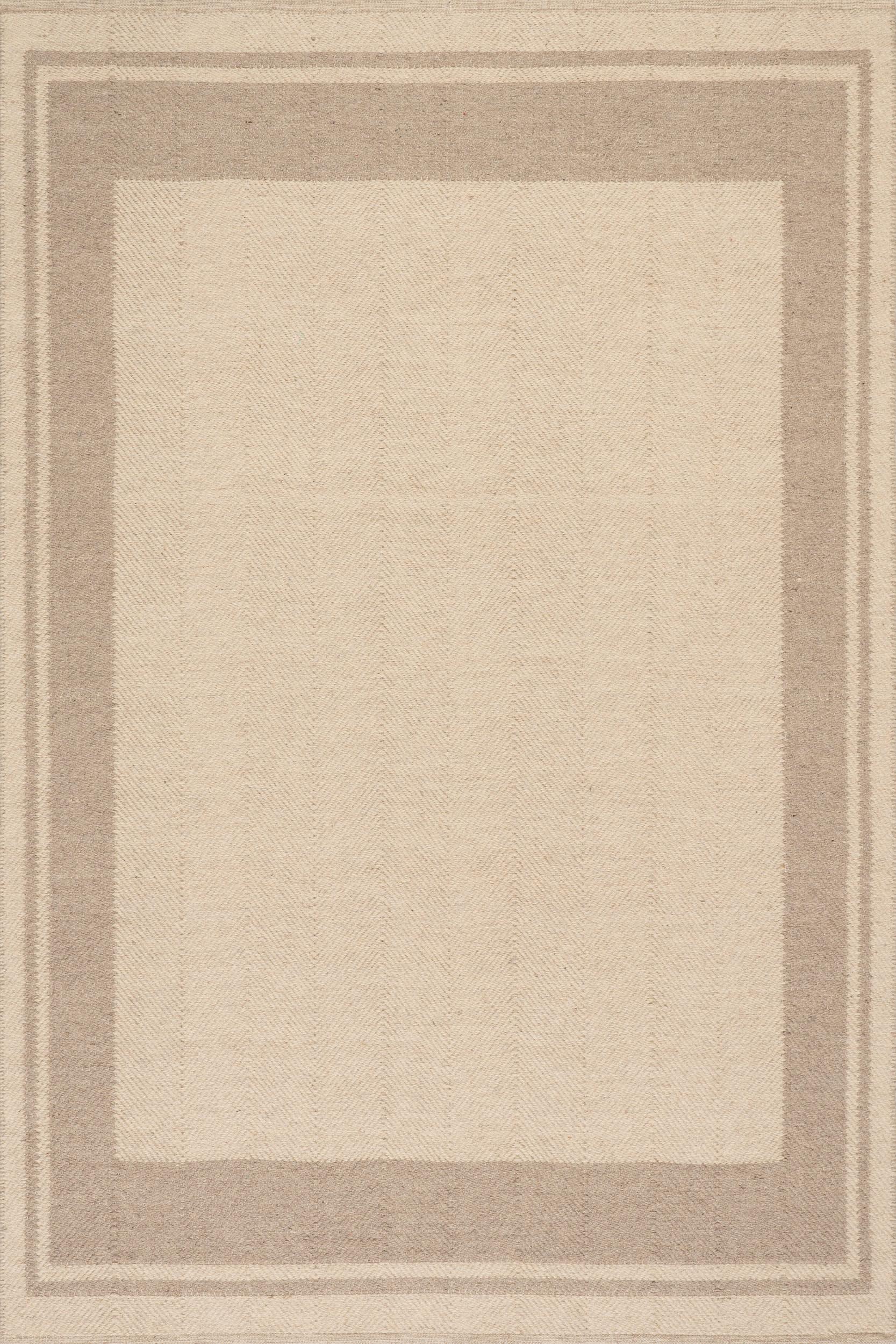 Canon Bordered Wool Rug by Nate Berkus | Beige – Rugs USA