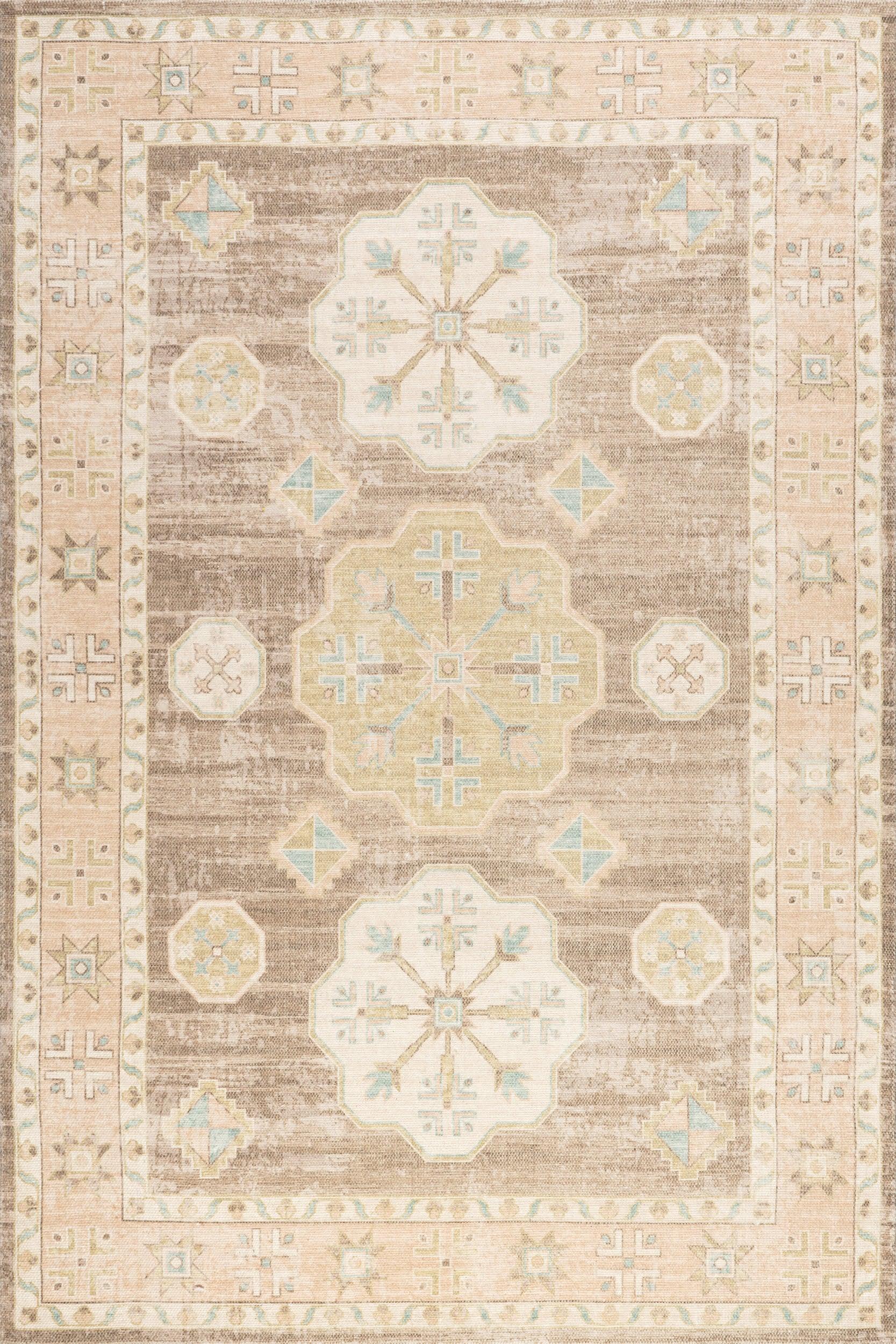 Fawn Medallion Wool and Cotton Rug | Brown – Rugs USA