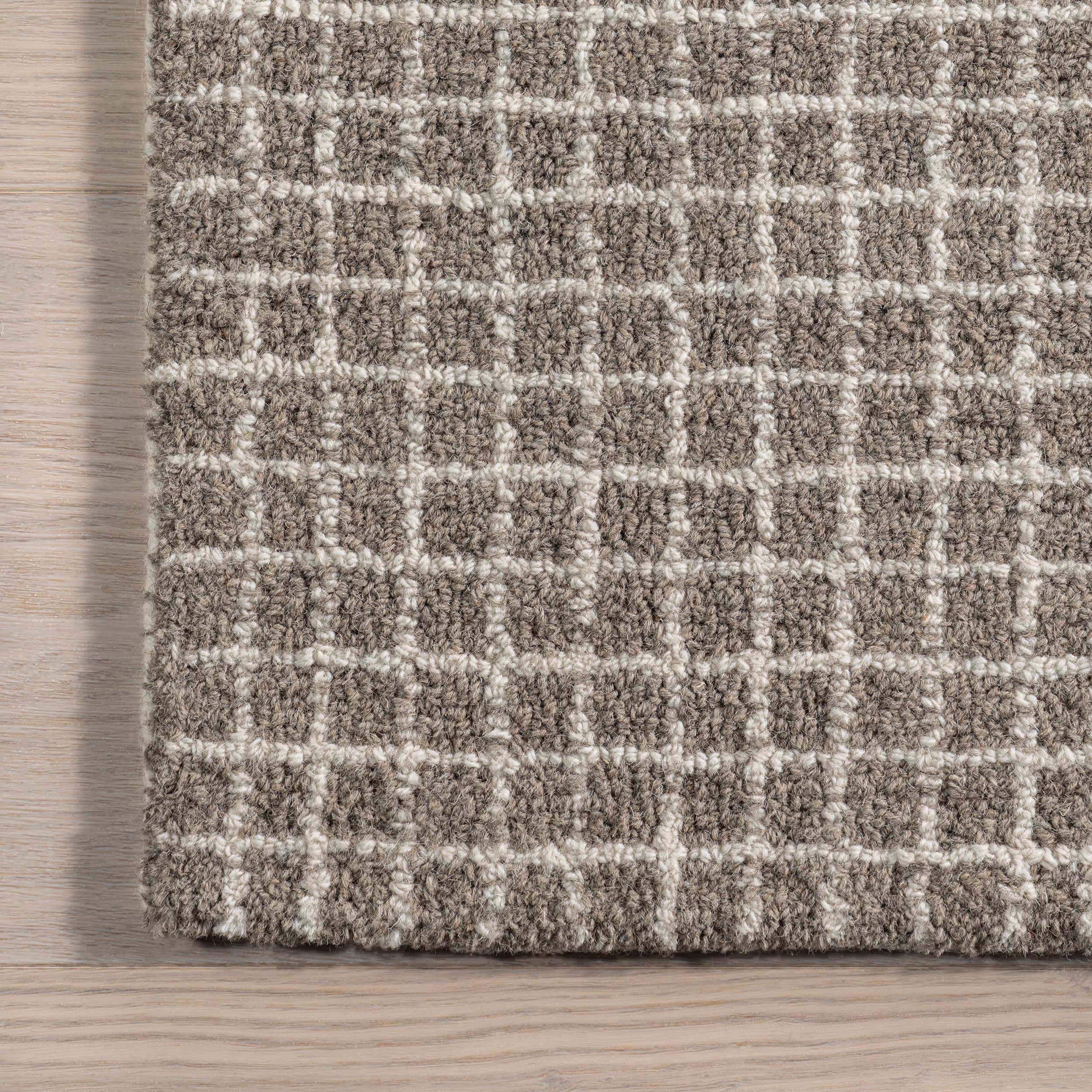 Melrose Checked Rug | Grey – Rugs USA