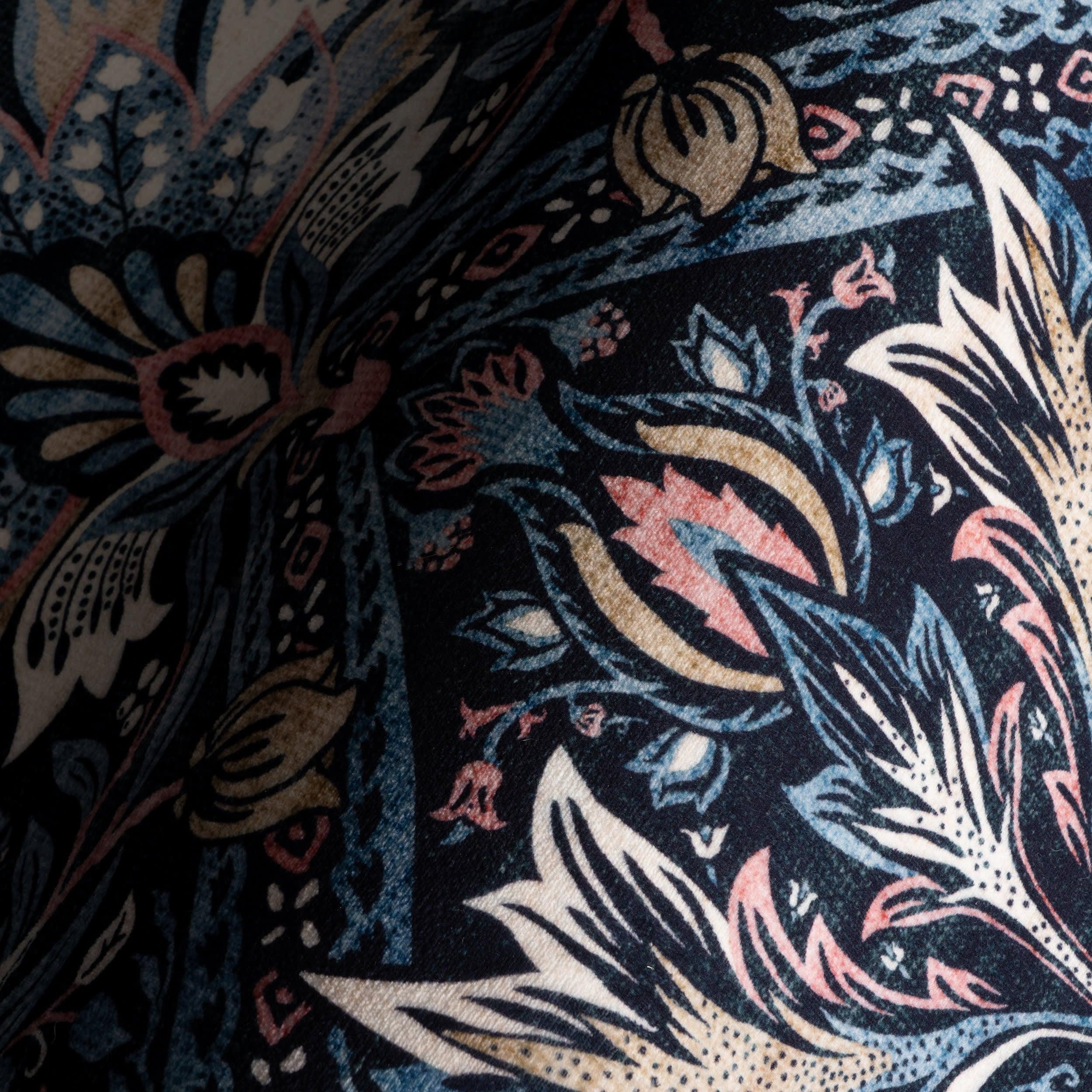 Sati Floral and Paisley Washable Rug | Dark Blue – Rugs USA